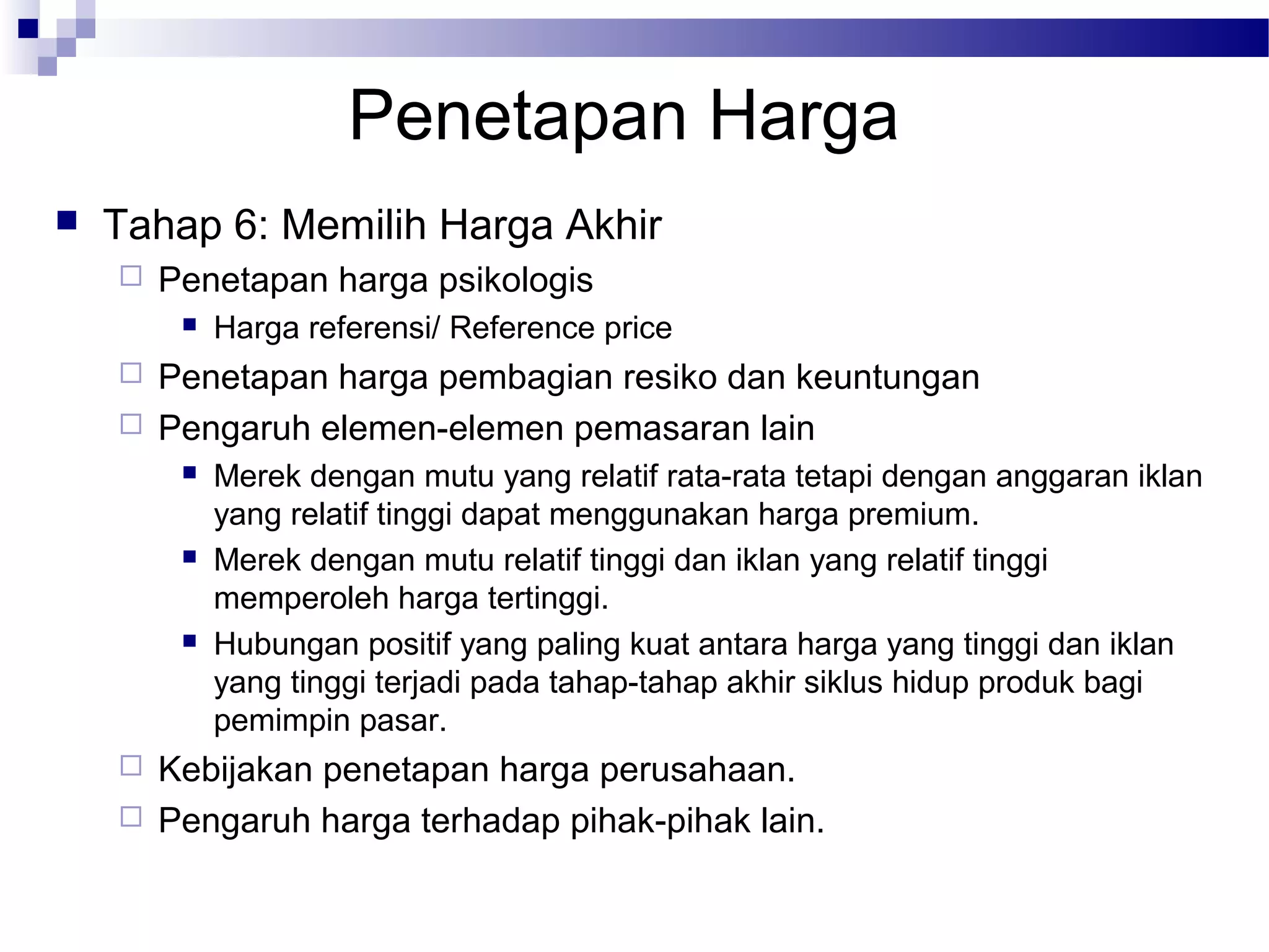 Strategi pengelolaan & penetapan harga | PPT