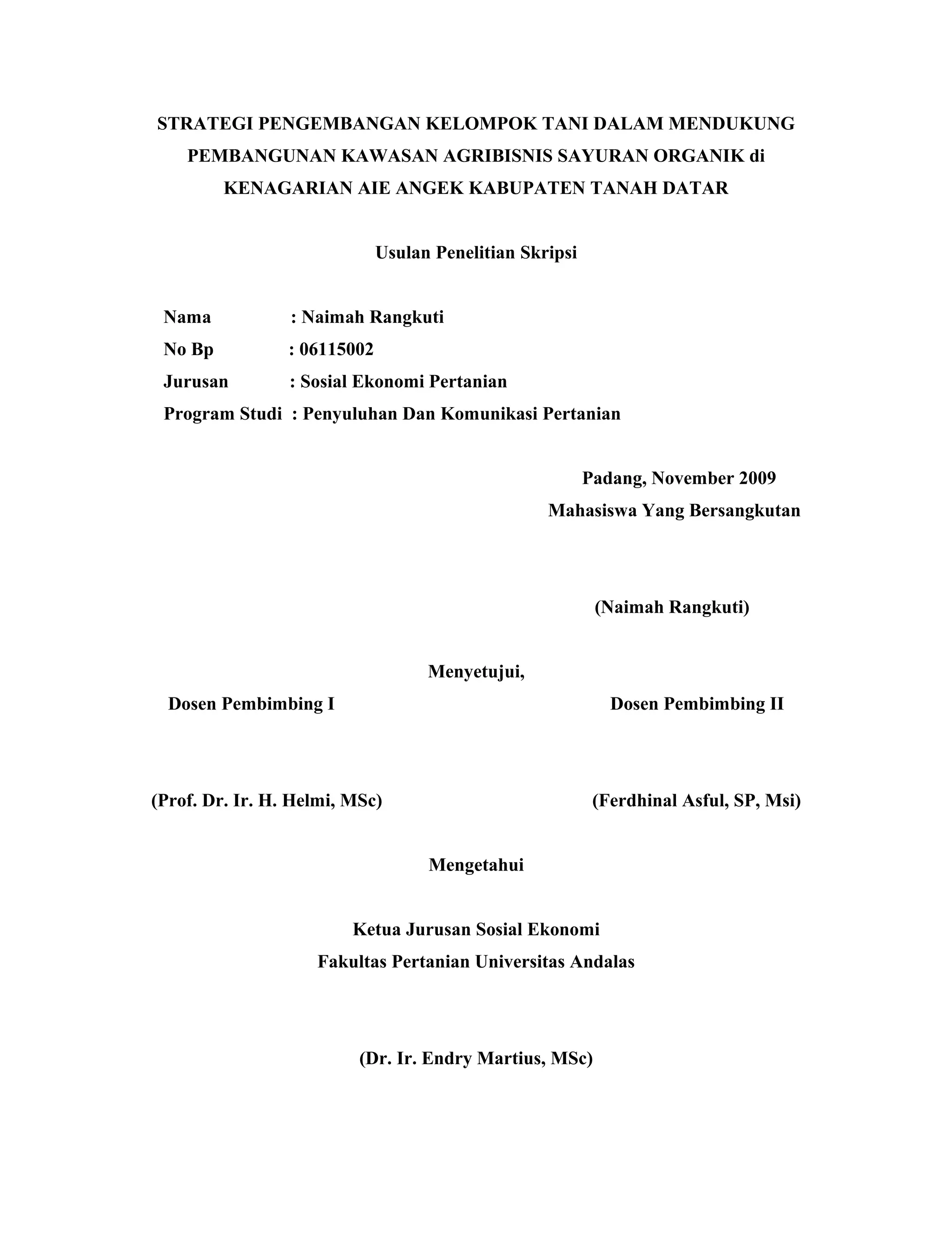 Strategi pengembangan kelompok tani | DOC