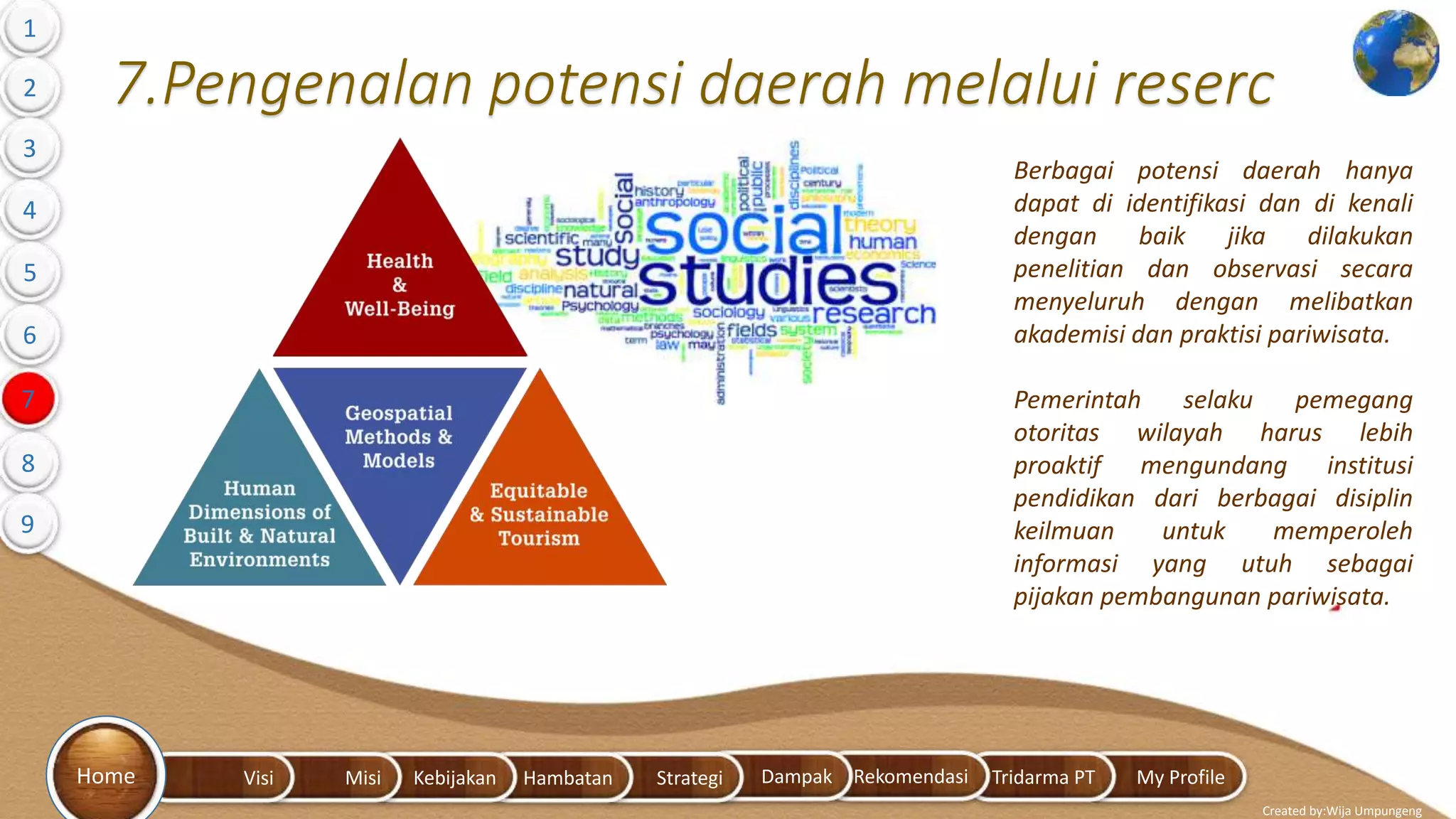 Strategi pengembangan pariwisata daerah | PPSX