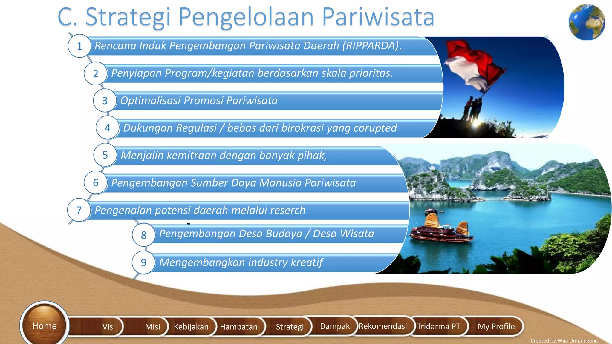 Strategi pengembangan pariwisata daerah | PPSX