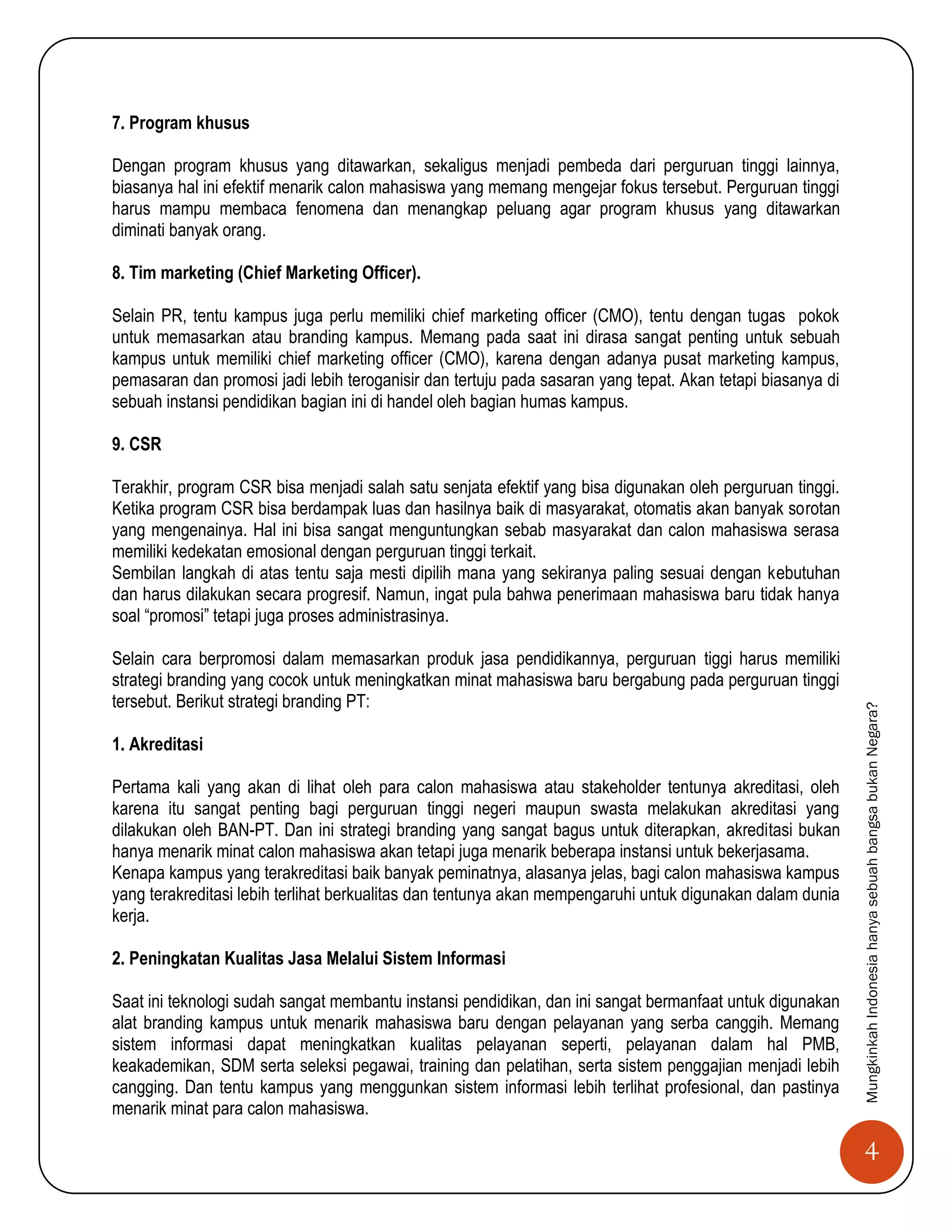 Strategi perguruan tinggi untuk menarik minat mahasiswa baru | PDF