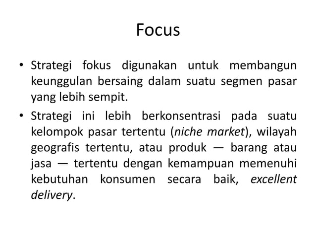 Strategi Porter (Studi pada Indofood) | PPTX