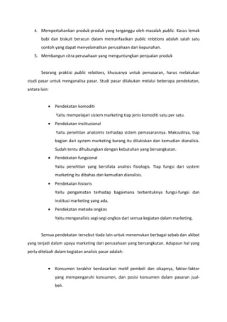 Strategipublicrelationsdalampemasaran | DOC