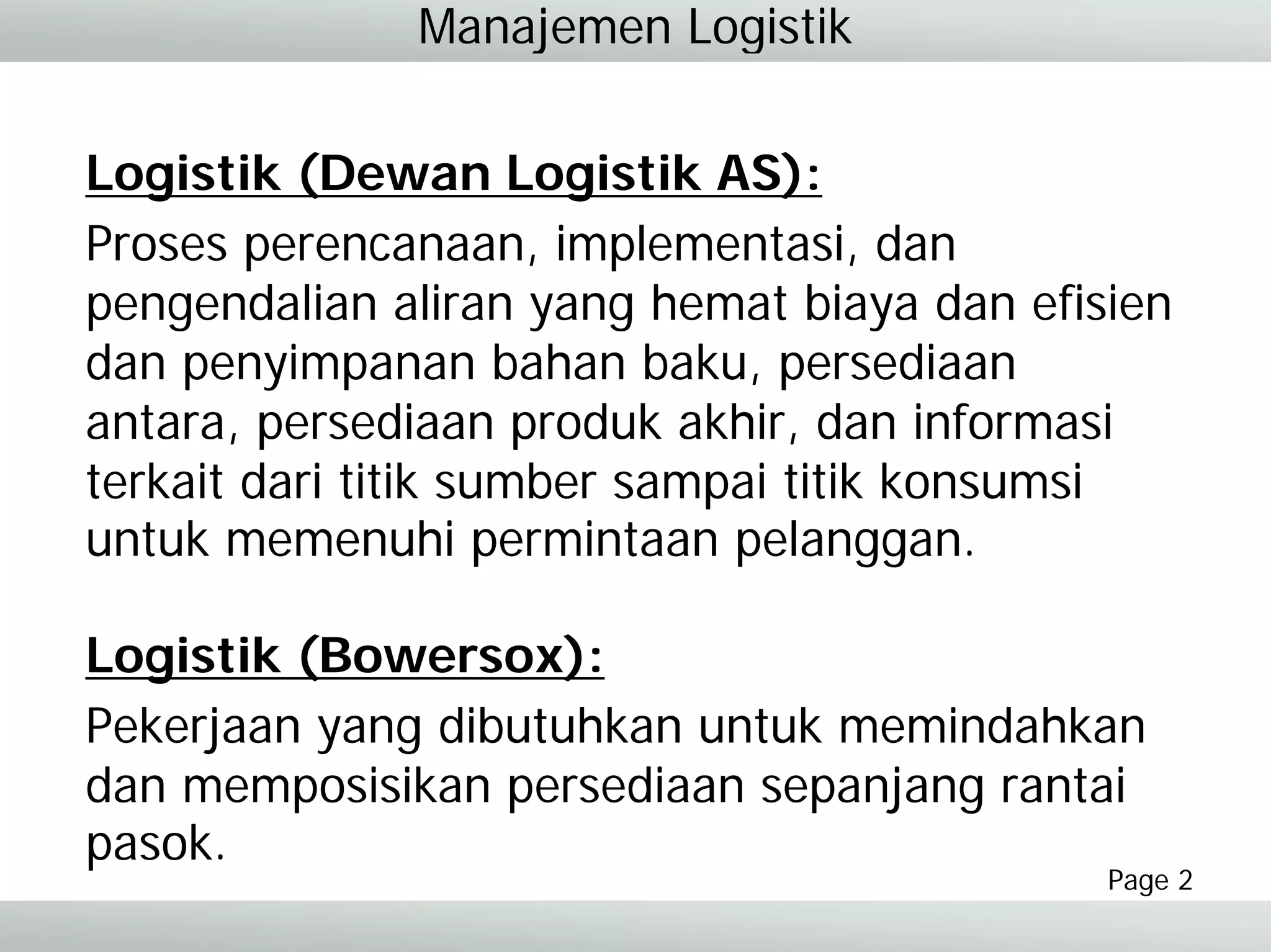 Strategi Rantai Pasok | PDF