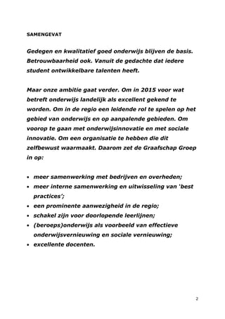 Strategisch beleidsplan 2010 2015 | PDF