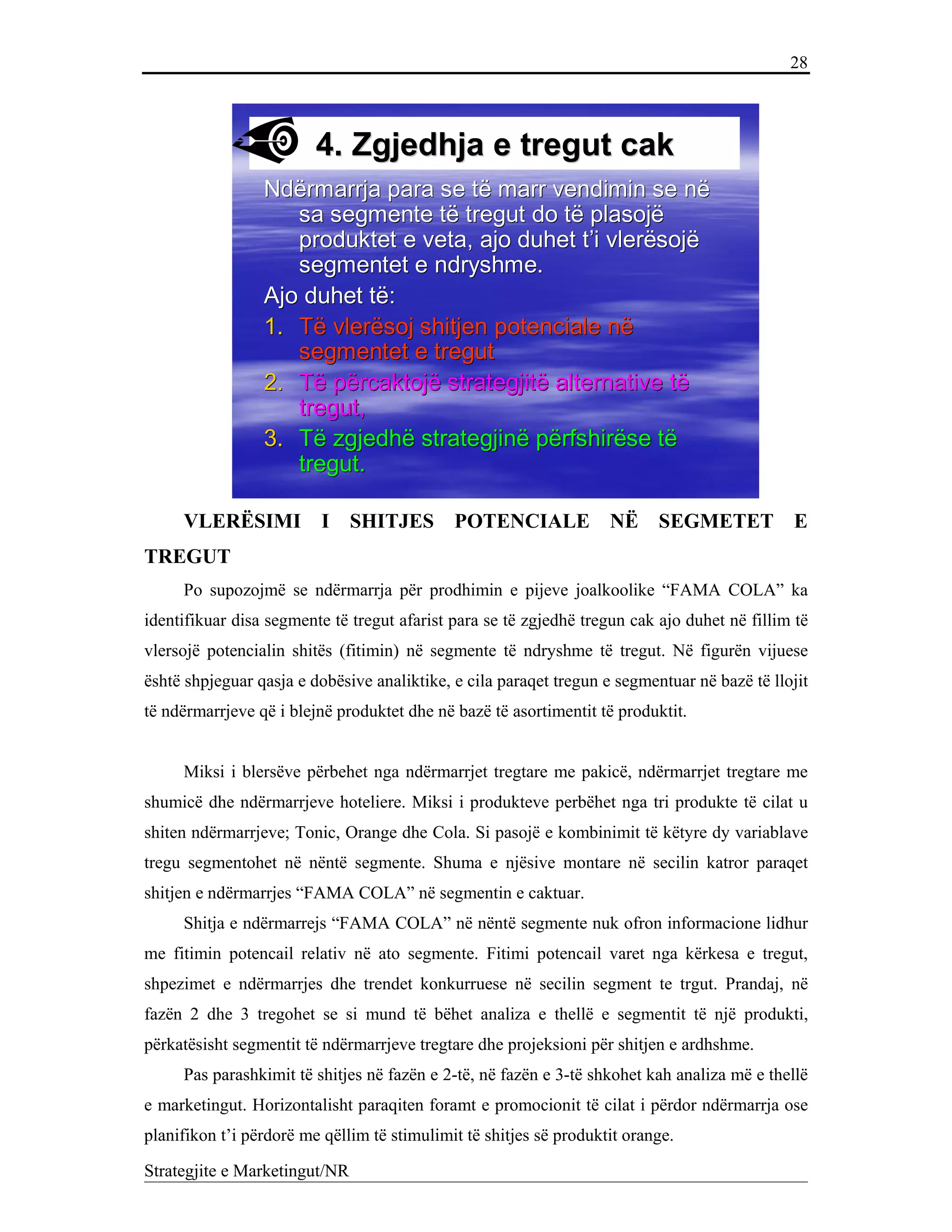 Strategjite segmentimi i tregut | PDF
