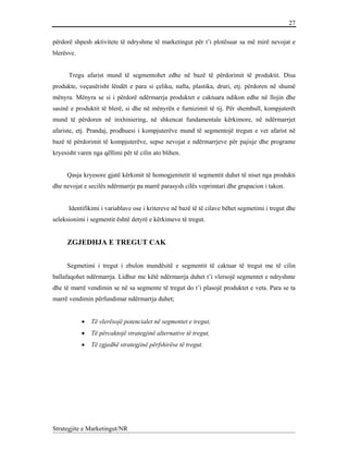 Strategjite segmentimi i tregut | PDF