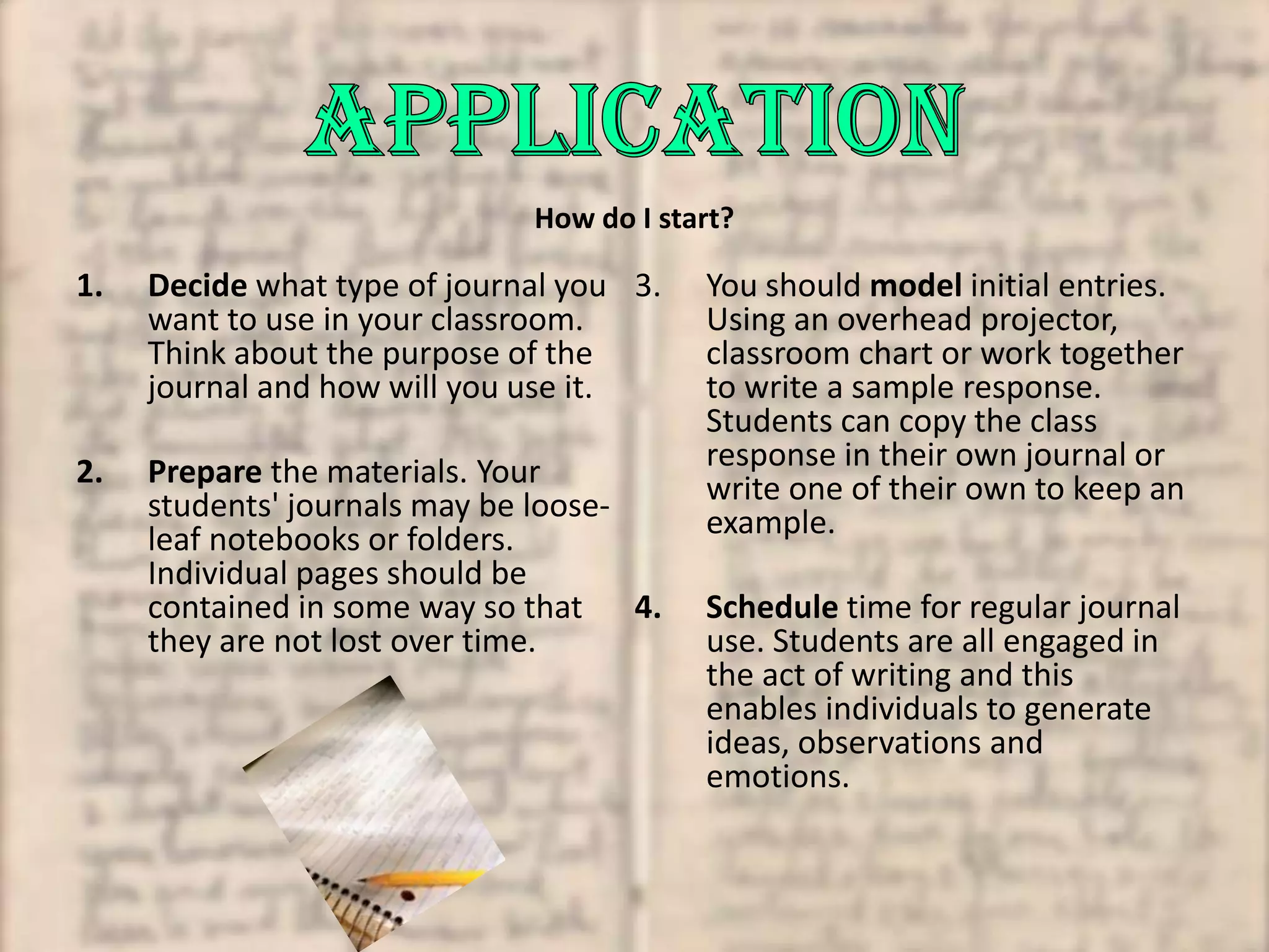 The Strategy of Journaling | PPTX