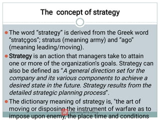 Strategy meaning ,features and objectives | PDF | Business ...