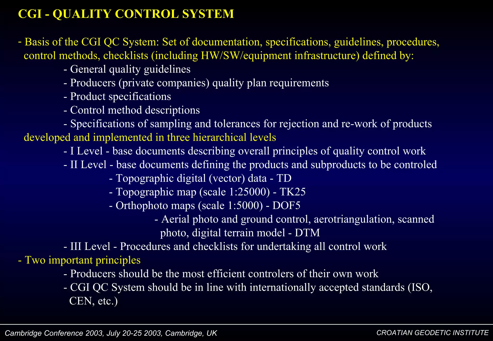 Strategy And System Of Quality Control Of The Official Geographic Data ...