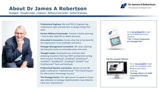 W03 Strategy: What is it? HOW to develop actionable plans, by Dr James ...