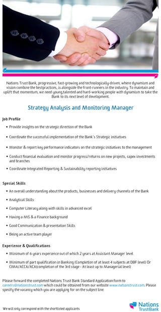 Strategy analysis and monitoring manager | PDF