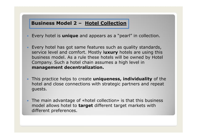 Strategy analysis hotel industry | PPT