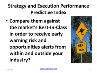 Strategy and execution performance predictive index | PPT