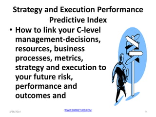 Strategy and execution performance predictive index | PPT
