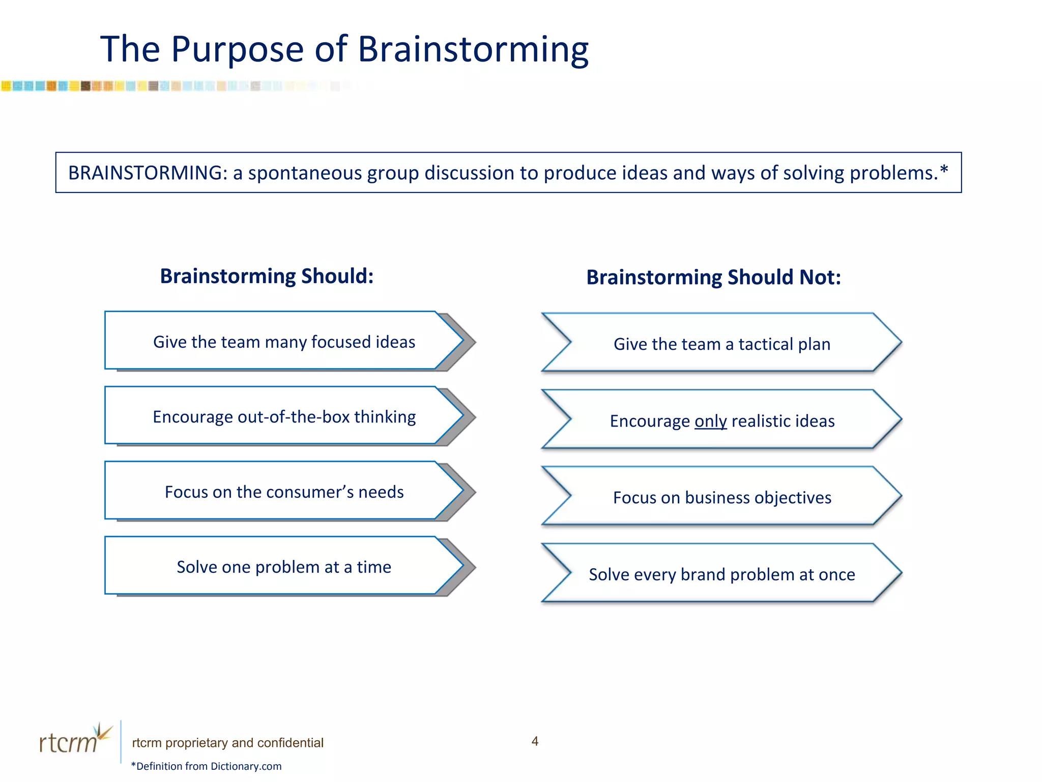 Strategy and Insights Brainstorming Guide | PPT | Business | Business ...