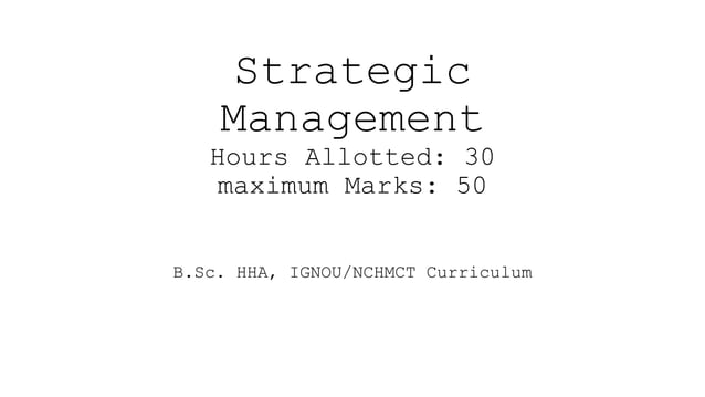 Strategy and mission statement- Unit -1.pptx