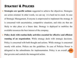 Strategy and policy in management | PDF