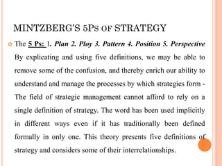 Strategy and policy in management | PDF