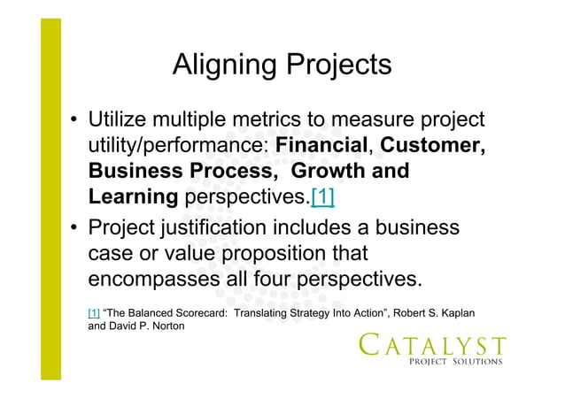 Strategy And Project Alignment V1.0 | PPT