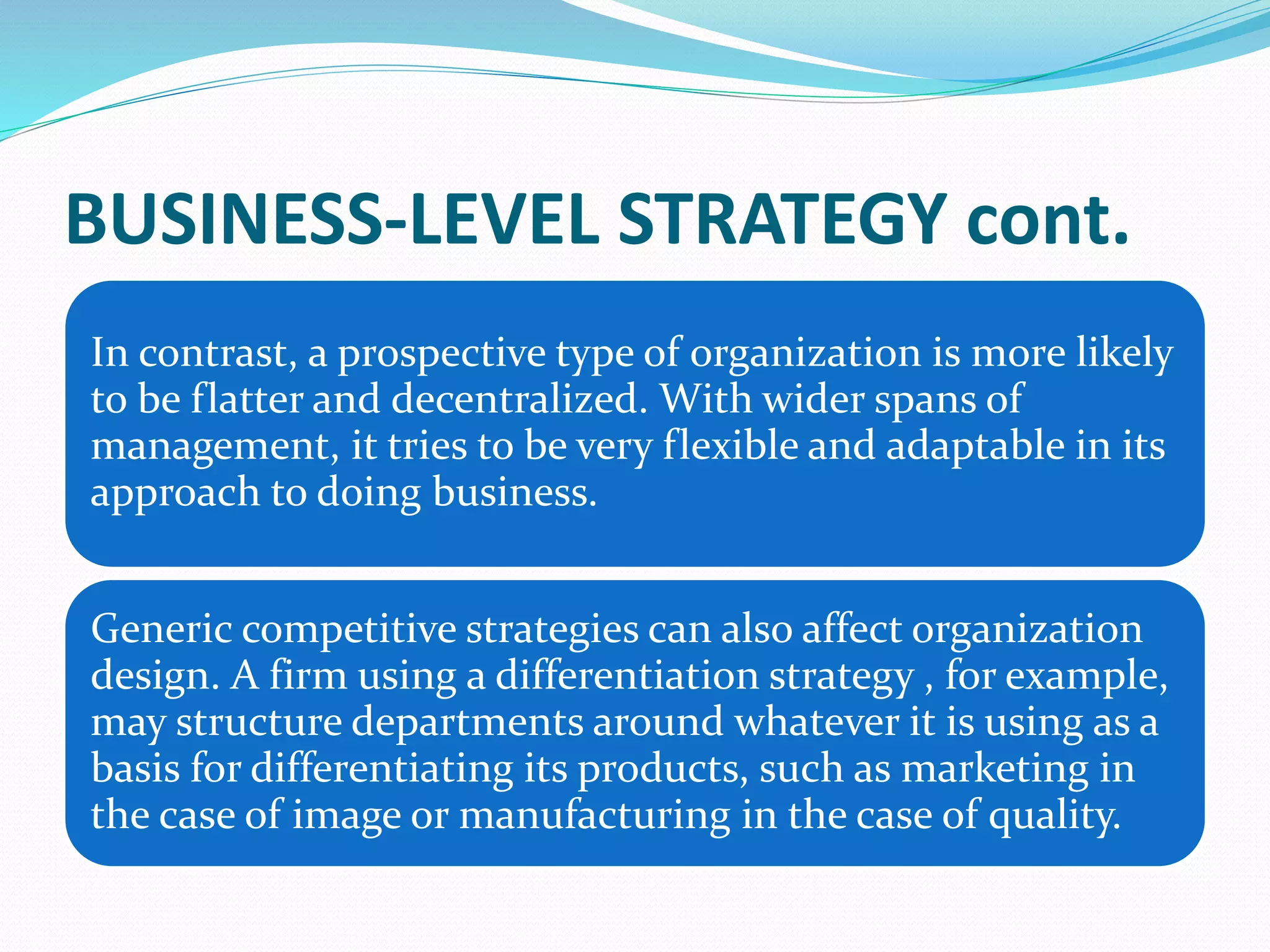 Relationship between Strategy and structure of an organization | PPTX