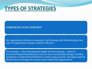 Relationship between Strategy and structure of an organization | PPTX