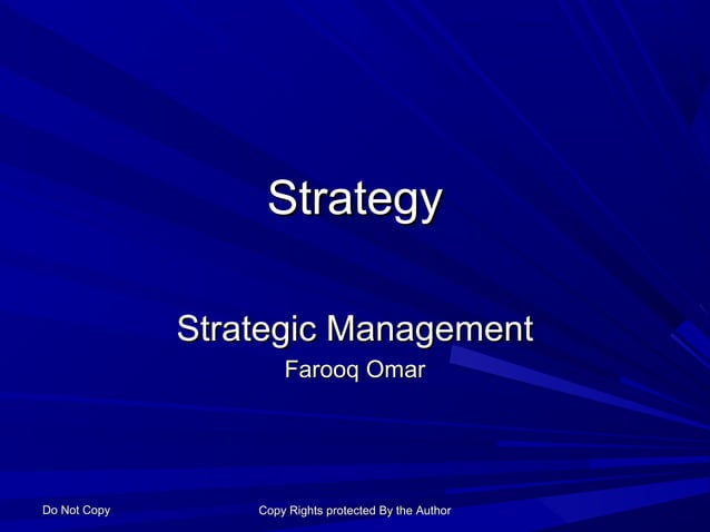 Strategy Business Intent | PPT