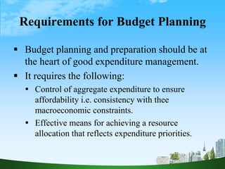Strategy, budgetary planning and expenditure management | PDF