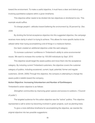 PR Strategy: Timberland Earthkeepers Campaign | PDF