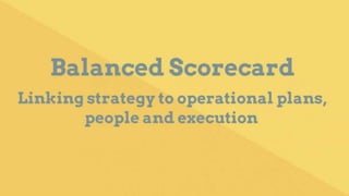 Balanced Scorecard and Strategy Execution | PPT