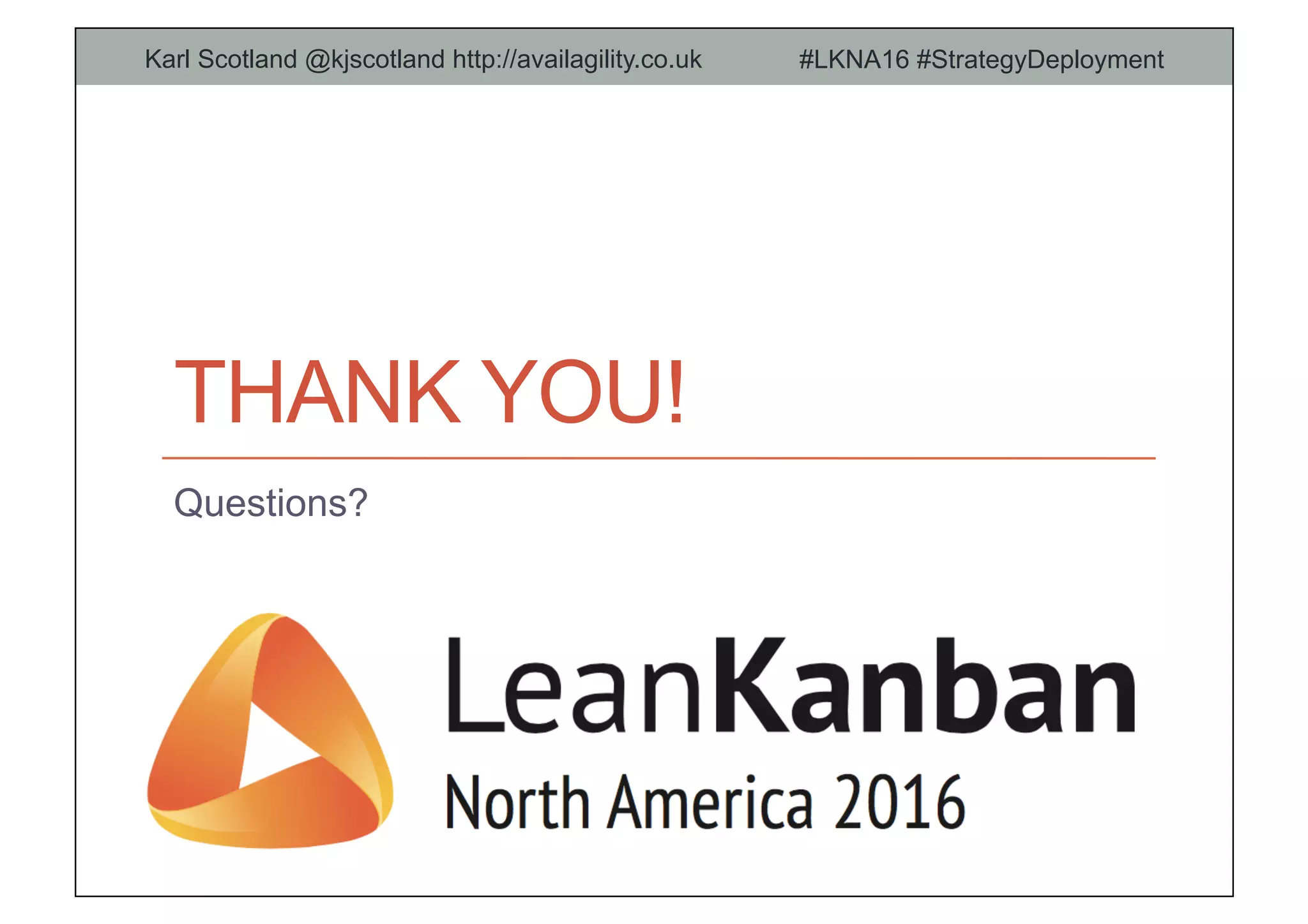 Strategy Deployment with the X-Matrix | PPT