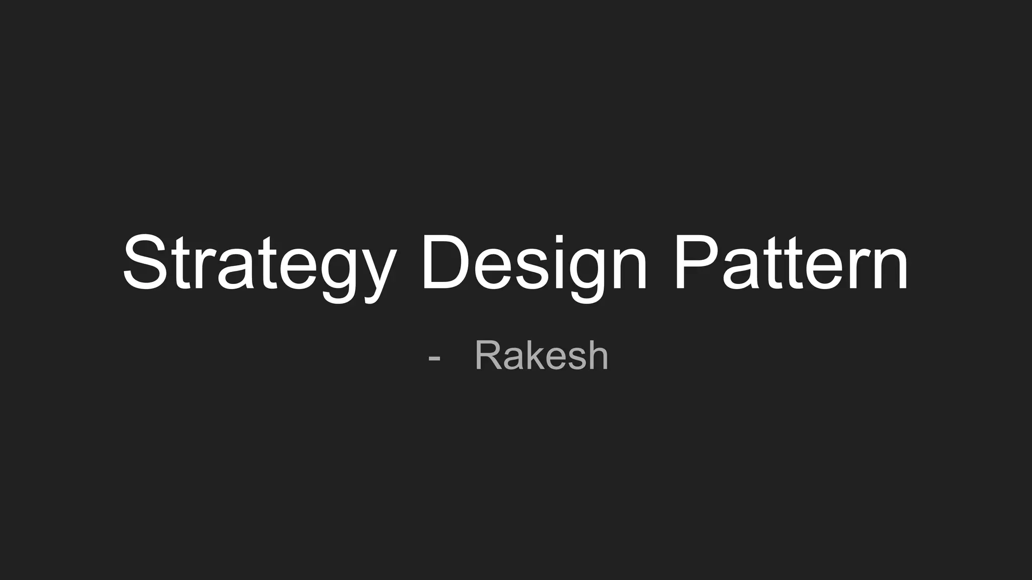Strategy design pattern | PPT