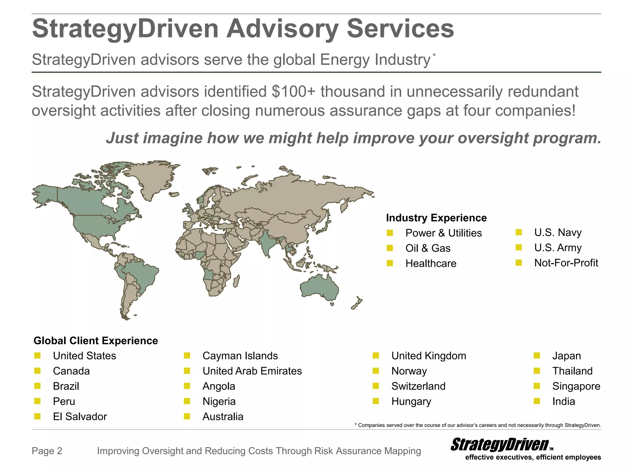 StrategyDriven Risk Assurance Mapping | PDF