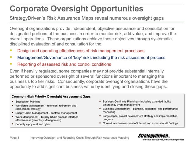 StrategyDriven Risk Assurance Mapping | PDF