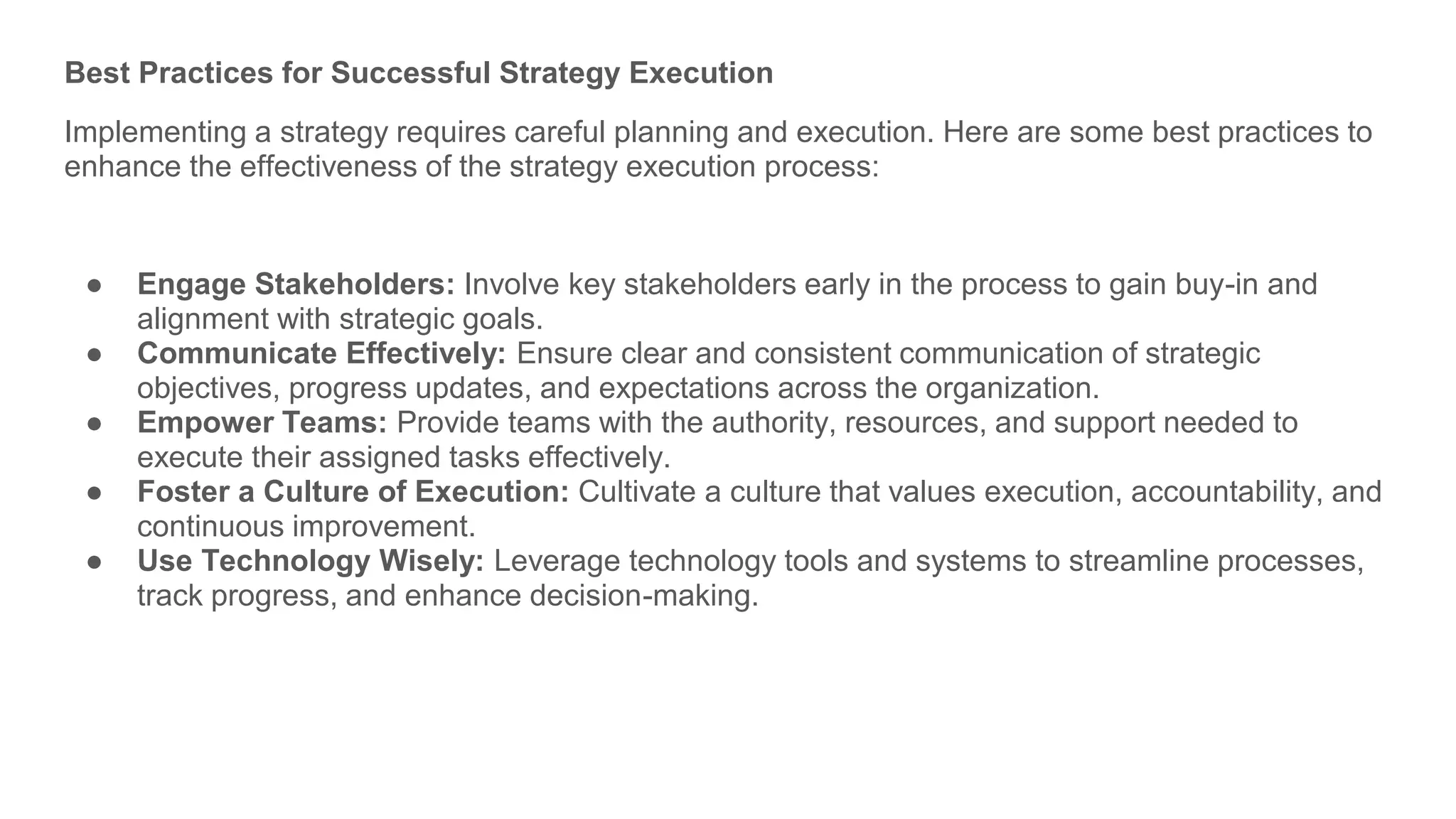 The Strategy Execution Process : Key Steps for Successful Implementation | PPTX