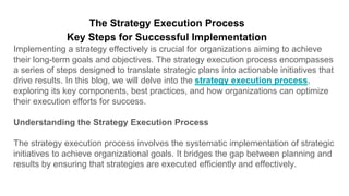 The Strategy Execution Process : Key Steps for Successful ...