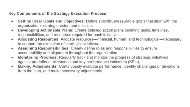 The Strategy Execution Process : Key Steps for Successful ...