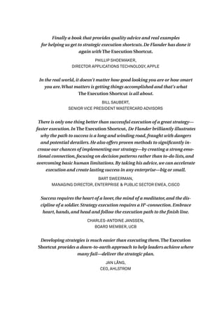 Strategy execution: The Execution Shortcut by Jeroen De Flander PDF | PDF