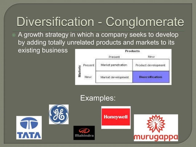 Conglomerate Diversification - ITC, Strategy formulation, 2013 | PPTX