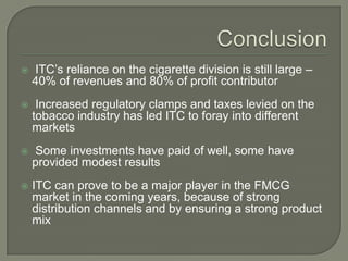 Conglomerate Diversification - ITC, Strategy formulation, 2013 | PPTX