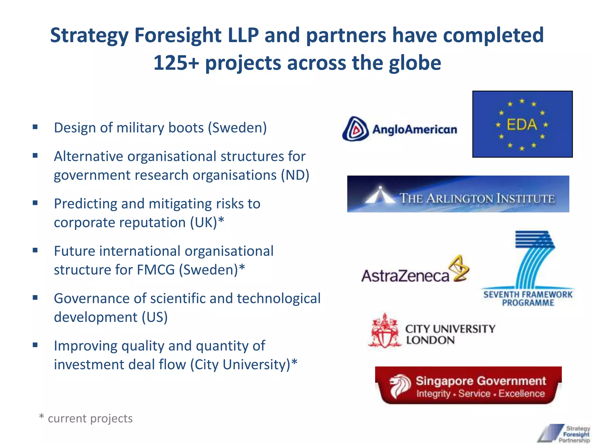Strategy foresight presentation for ICLcity 2011 city university | PPTX
