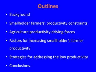 Strategy for increasing smallholder farmers | PPTX