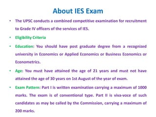 Strategy for indian economic service (ies) exam | PPTX