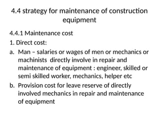 strategy for maintenance of construction equipment.pptx