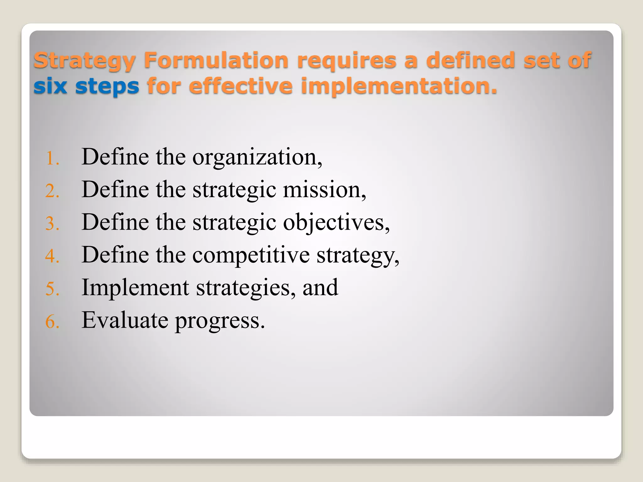 Strategy formulation | PPTX