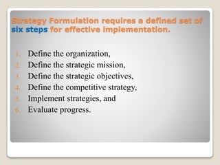 Strategy formulation | PPTX