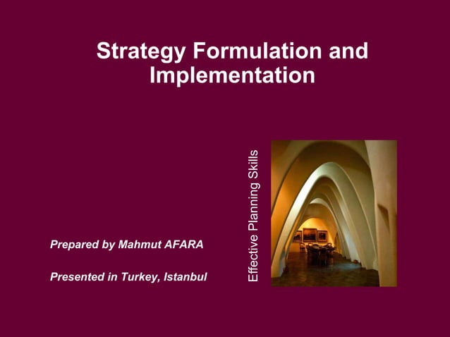 Strategy formulation and implementation | PPT
