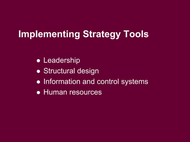 Strategy formulation and implementation | PPT