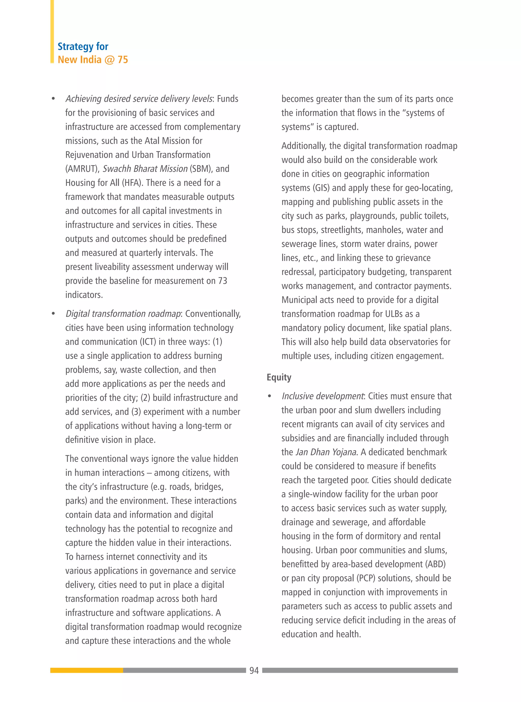 India at 75: Strategy for New India- Niti Aayog | PDF