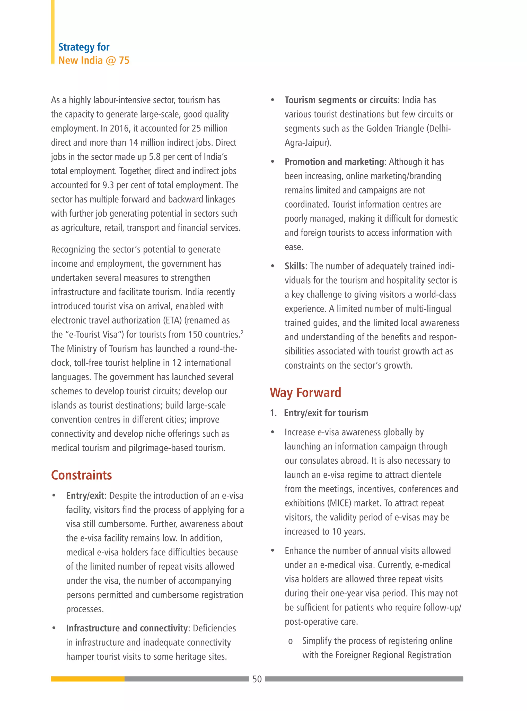 India at 75: Strategy for New India- Niti Aayog | PDF